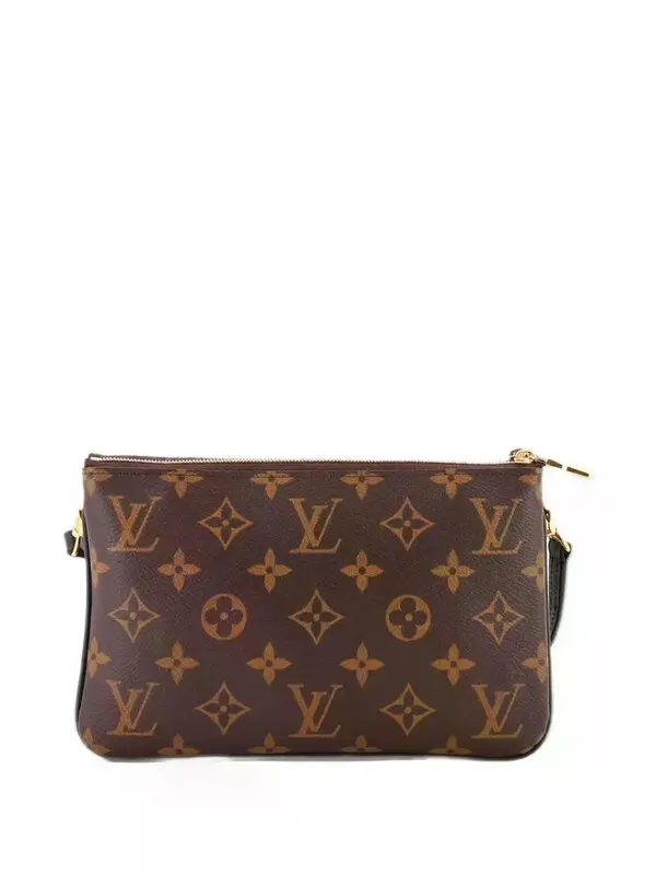 LOUIS VUITTON Double Zip Pochette Reverse Monogram Giant Clutch Bag