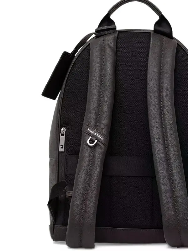 TRUSSARDI Office Pebbled Leather Backpack