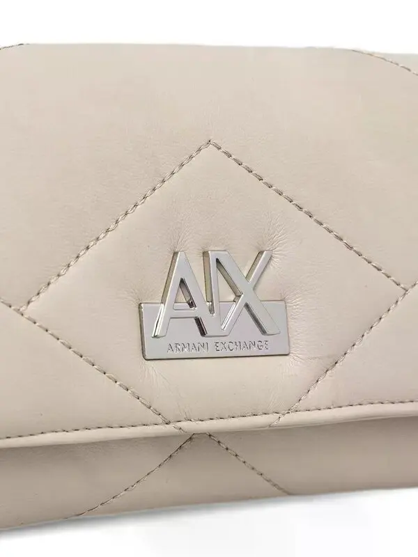 Armani Exchange Quilted Logo-plaque Crossbody Bag