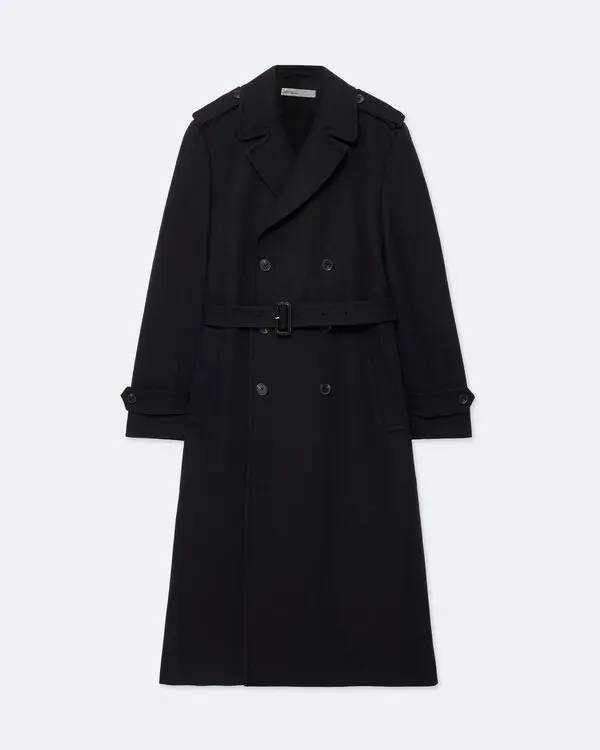 ALLSAINTS Coltra Double-breasted Trench Coat - Blue