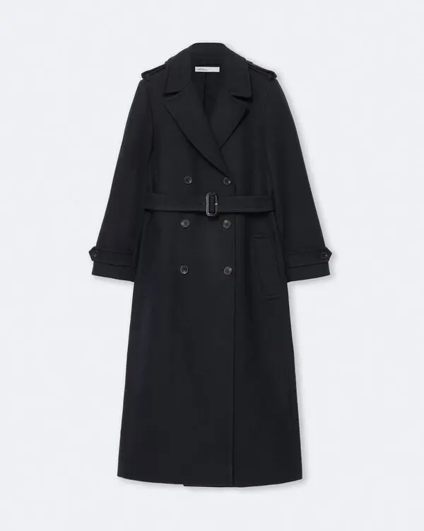 ALLSAINTS Brescia Double-breasted Wool-blend Trench Coat
