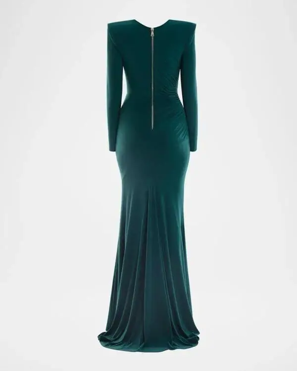 ZHIVAGO Desires Are Memories Long-sleeve Jersey Gown