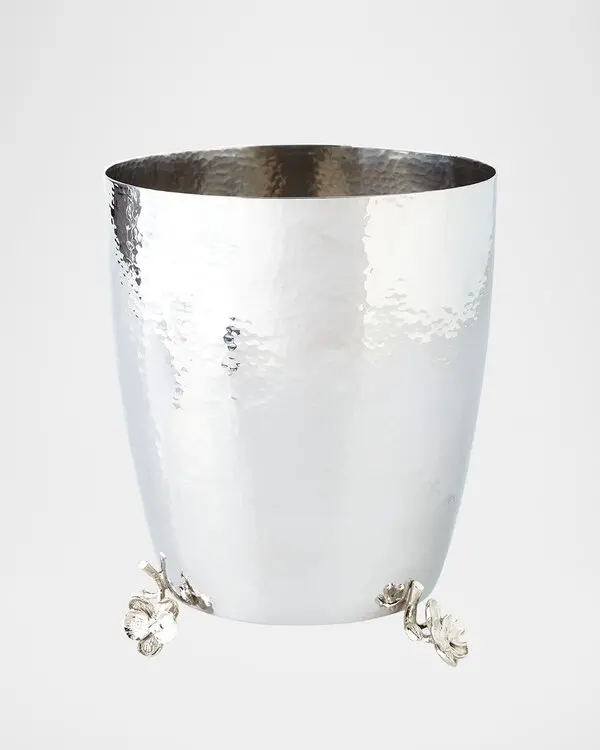 Michael Aram White Orchid Wastebasket - Silver