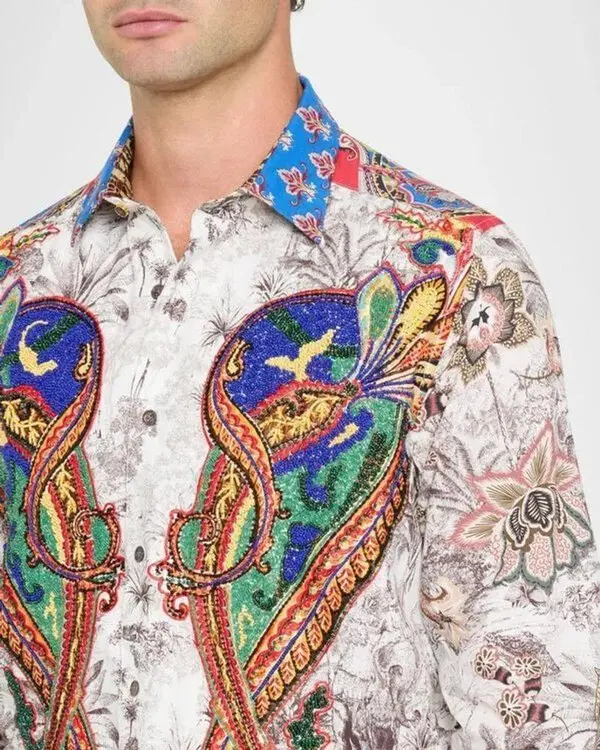 Robert Graham Apos;s Zamore Silk Button-down Shirt