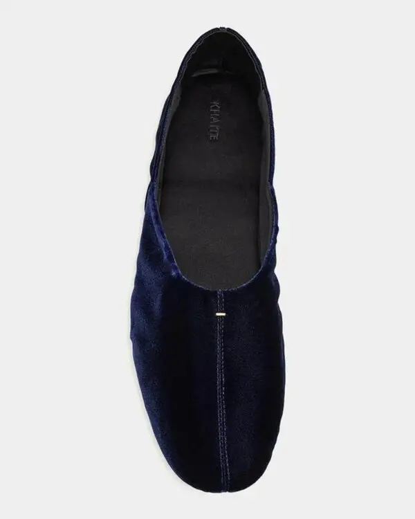 Khaite Velvet Mary Janes - Midnight