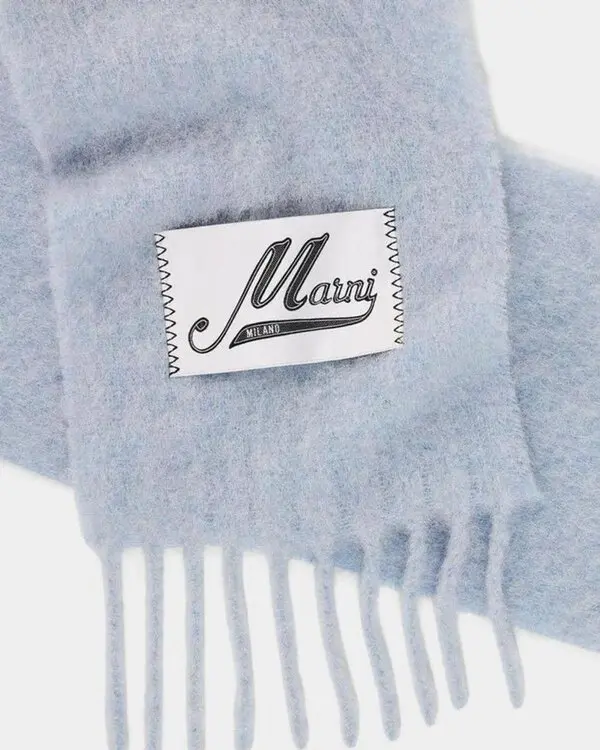Marni Apos;s Alpaca Fringe-trimmed Scarf - Iris Blue