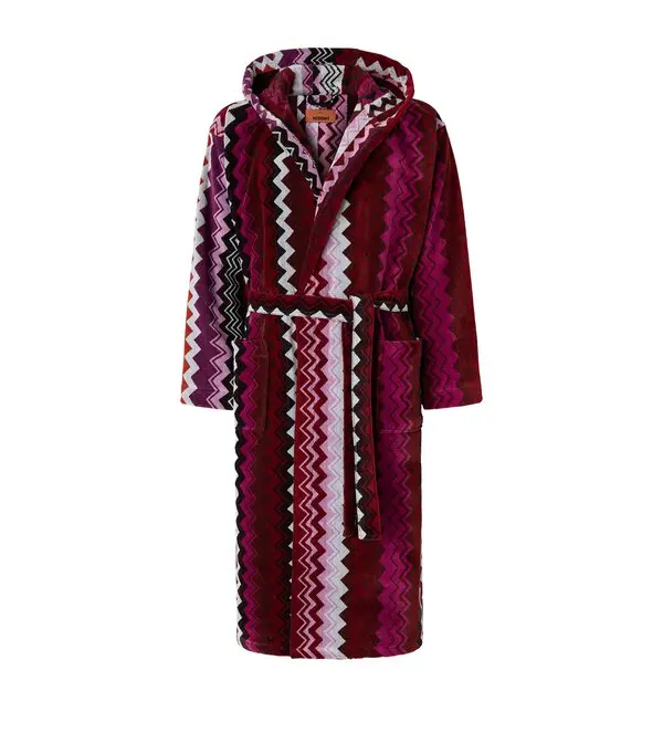 Missoni Giacomo Hooded Bathrobe - Red