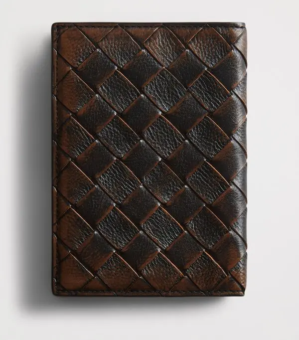 Bottega Veneta Leather Intrecciato Passport Case