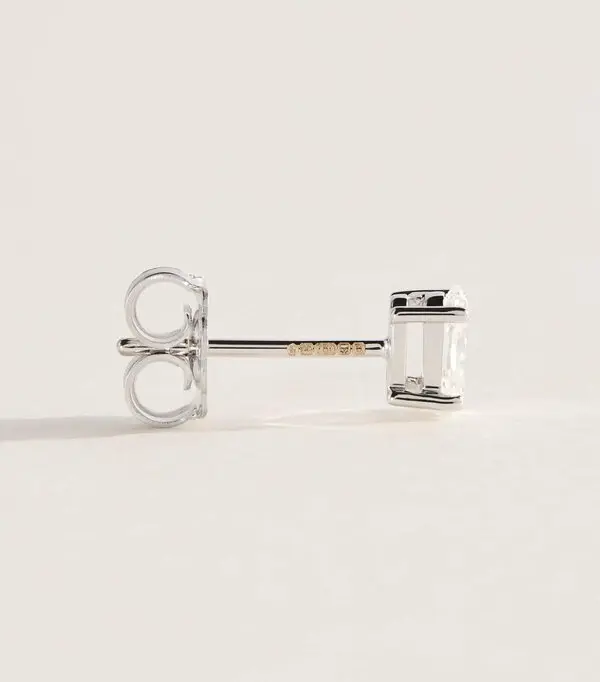 Harrods Gold And Diamond Stud Earrings