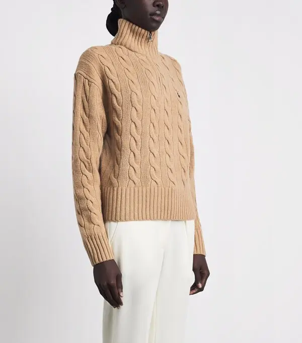 Polo Ralph Lauren Wool-cashmere Quarter-zip Sweater