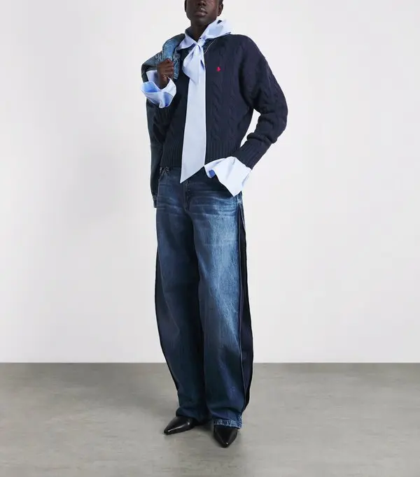 Polo Ralph Lauren Wool-cashmere Quarter-zip Sweater