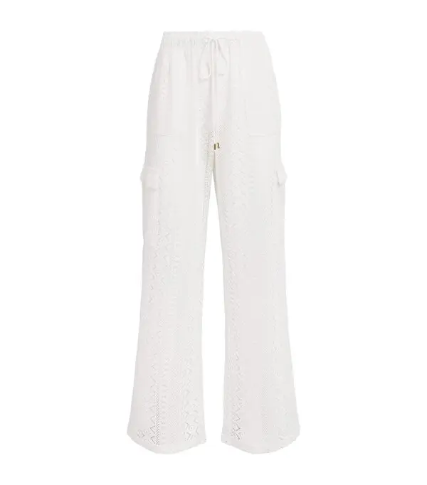 Melissa Odabash Crochet Odette Wide-leg Trousers
