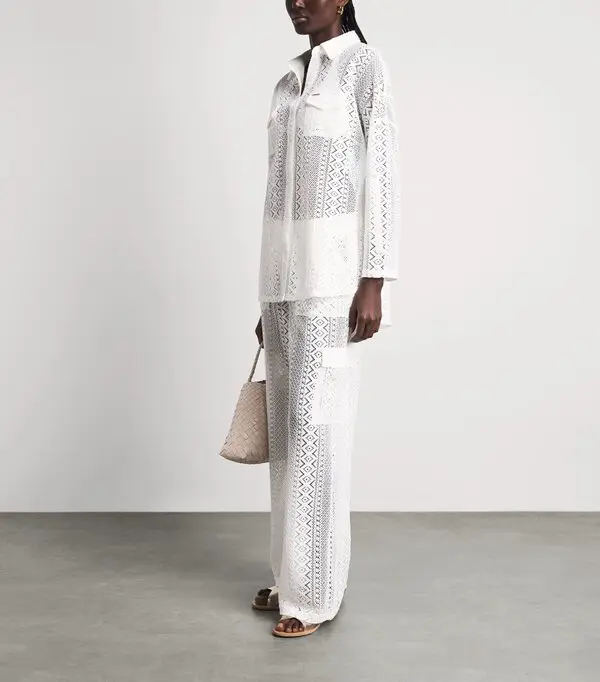 Melissa Odabash Crochet Odette Wide-leg Trousers