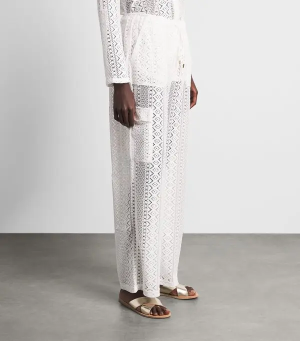 Melissa Odabash Crochet Odette Wide-leg Trousers