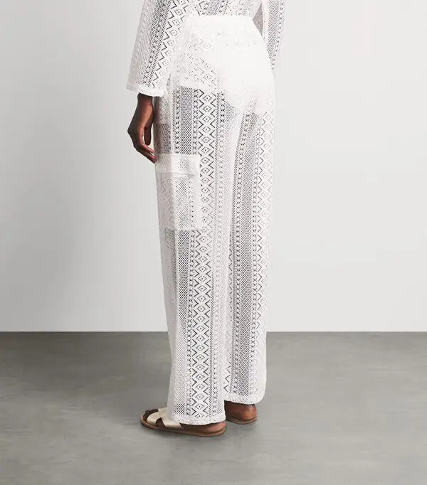Melissa Odabash Crochet Odette Wide-leg Trousers