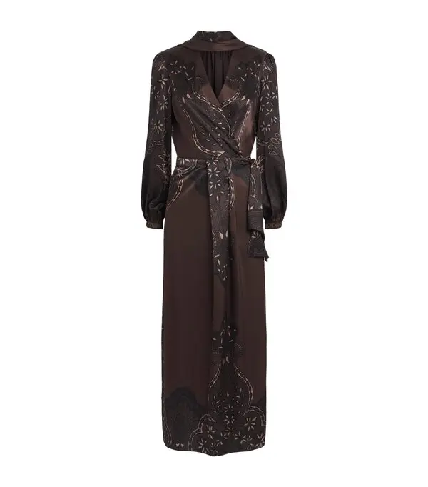 Johanna Ortiz Silk Timeless Concurse Maxi Dress - Brown