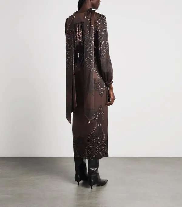 Johanna Ortiz Silk Timeless Concurse Maxi Dress