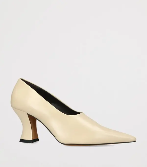 Khaite Leather Colleen Pumps 75