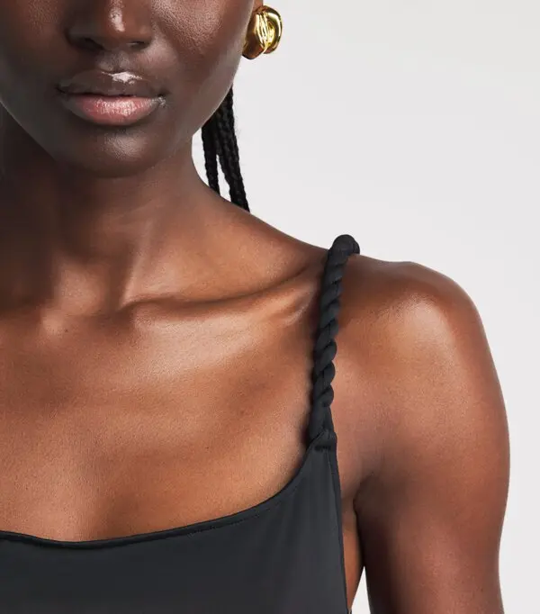 Hunza G Twisted-strap Mini Dress