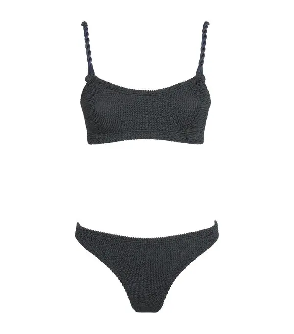 Hunza G Twisted-strap Phoebe Bikini - Grey