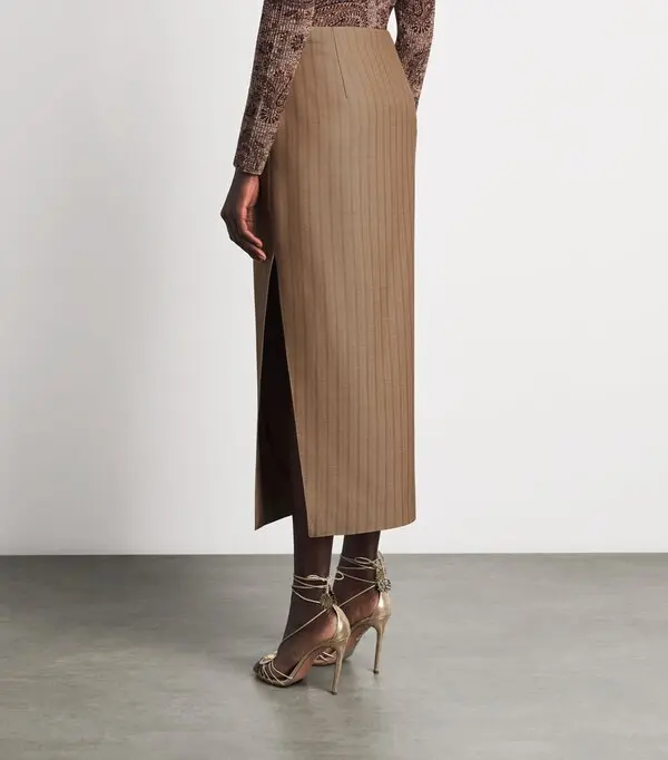 Etro Wool Jacquard Midi Skirt