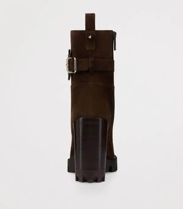 CHRISTIAN LOUBOUTIN Dianouchette Lug Suede Ankle Boots 100