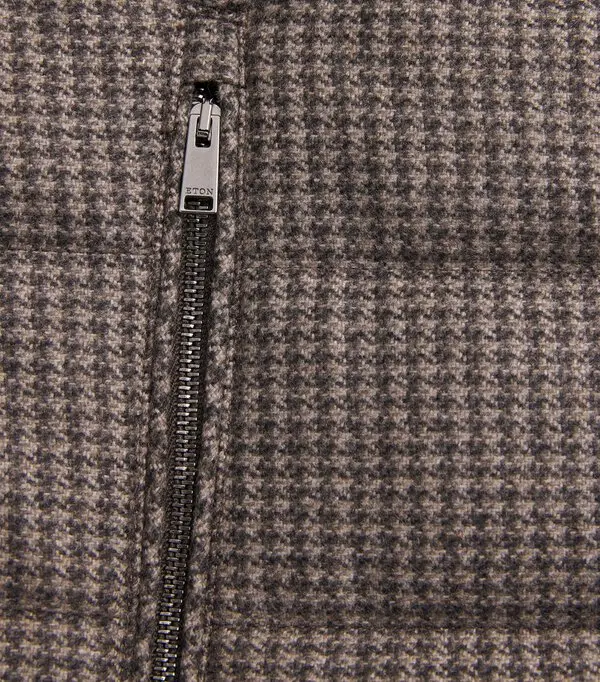 Eton Wool-cashmere Houndstooth Gilet