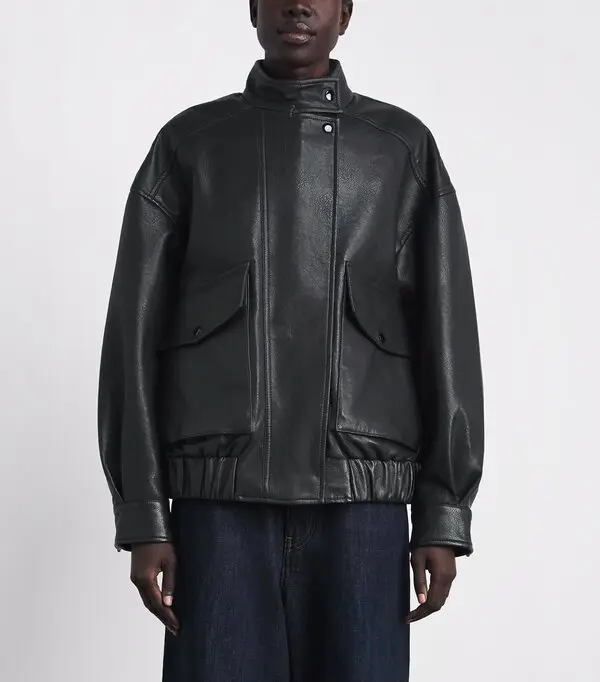 CHAROUX Leather Tunnel Aviator Jacket