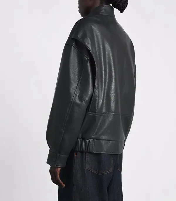 CHAROUX Leather Tunnel Aviator Jacket