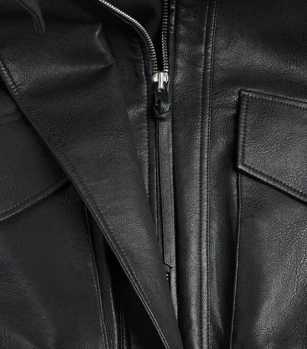 CHAROUX Leather Tunnel Aviator Jacket