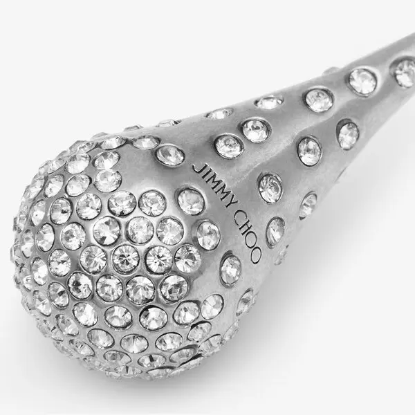 JIMMY CHOO Drop Crystal Earrings Silver-finish Metal And Crystal-embellished Drop Earrings