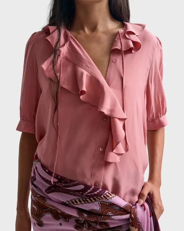 Rodebjer Blouse Xilla Fluid Solid - Pink