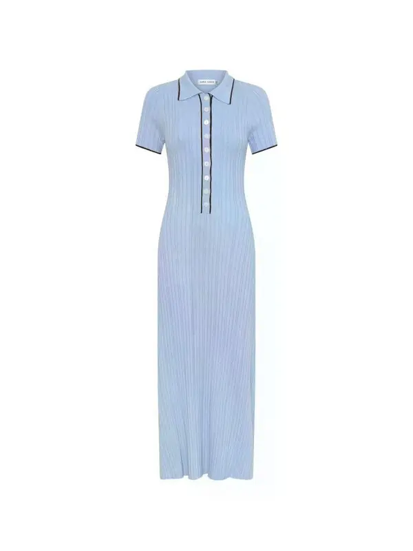 Anna Quan Penelope Ribbed-knit Maxi Dress - Blue