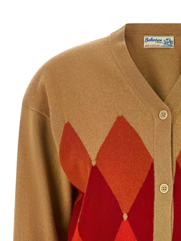 BALLANTYNE Argyle Cashmere Cardigan