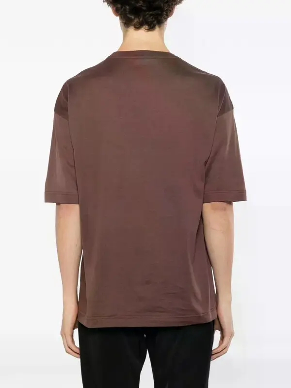 Kiton Logo-embroidered T-shirt - Brown