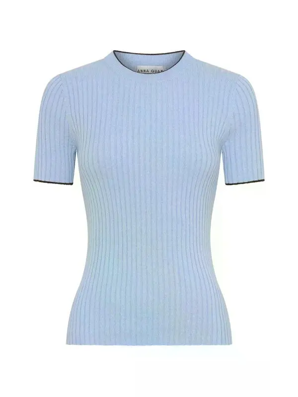 Anna Quan Bebe Ribbed-knit Top - Blue