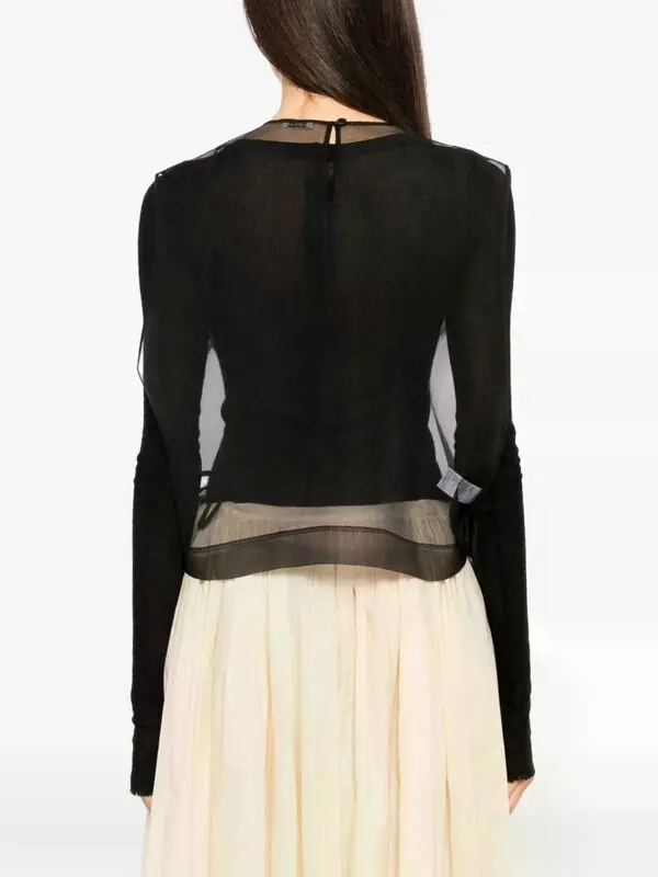COTEMP Bead-embellished Sheer Top