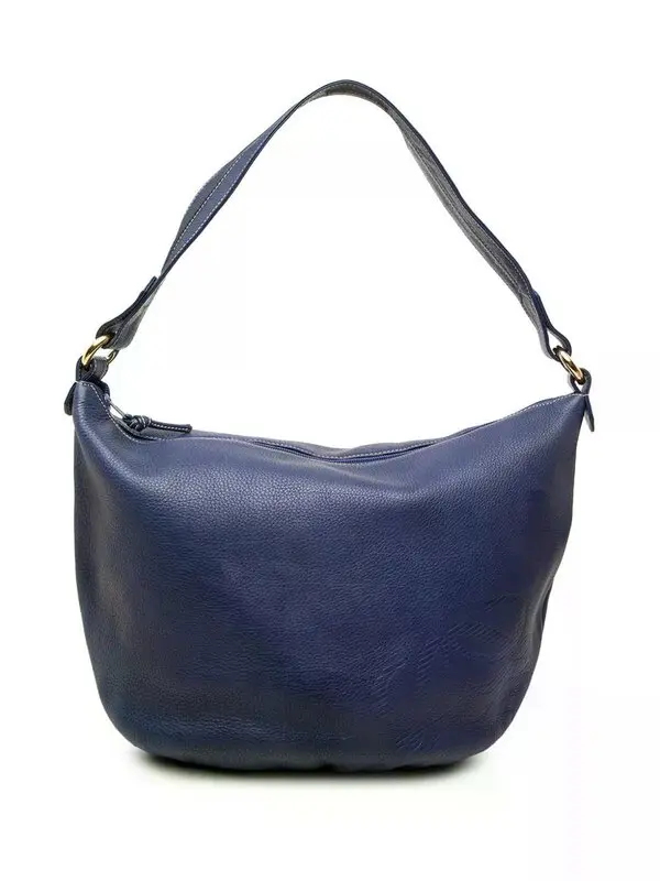 Loewe 2000-2026 Pebbled Calfskin Anagram Hobo Shoulder Bag - Blue