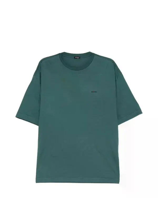 Kiton Logo-embroidered T-shirt - Blue