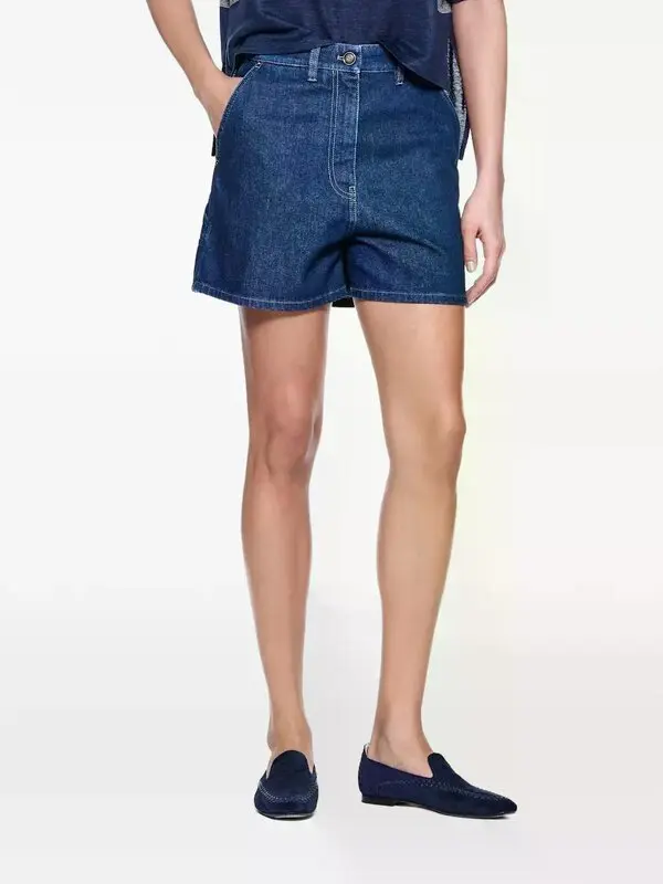 Giorgio Armani Contrast-stitch Denim Shorts