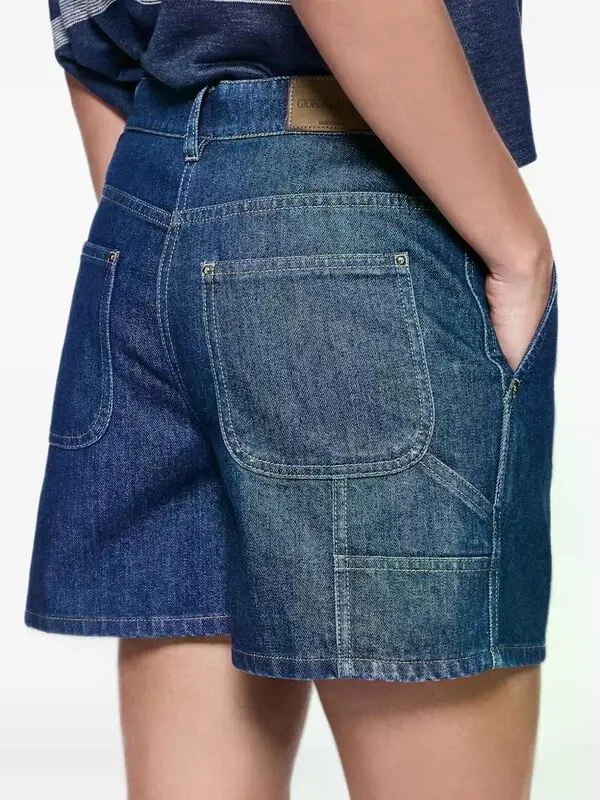 Giorgio Armani Contrast-stitch Denim Shorts