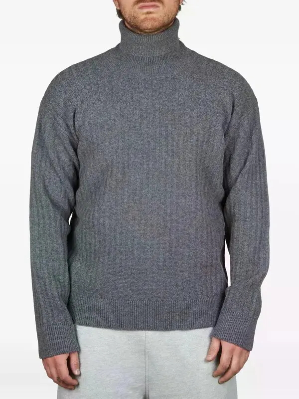 Alpha Studio Ribbed Roll-neck Sweater