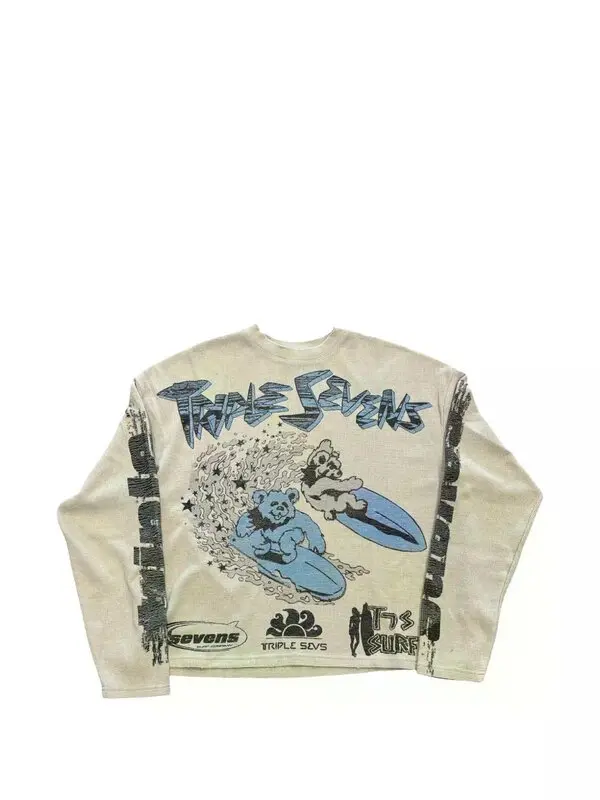 TRIPLE SEVENS All Star V2 Waffle-knit Graphic-print T-shirt