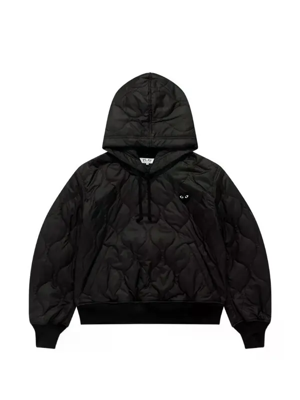 Play Comme Des Garcon Quilted Heart-patch Hoodie