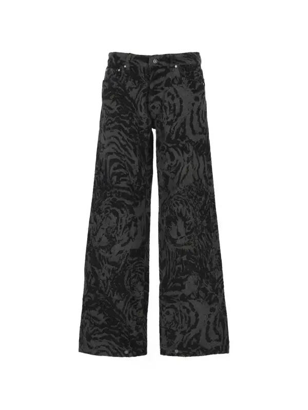 PDF Tiger-pattern Jacquard Jeans