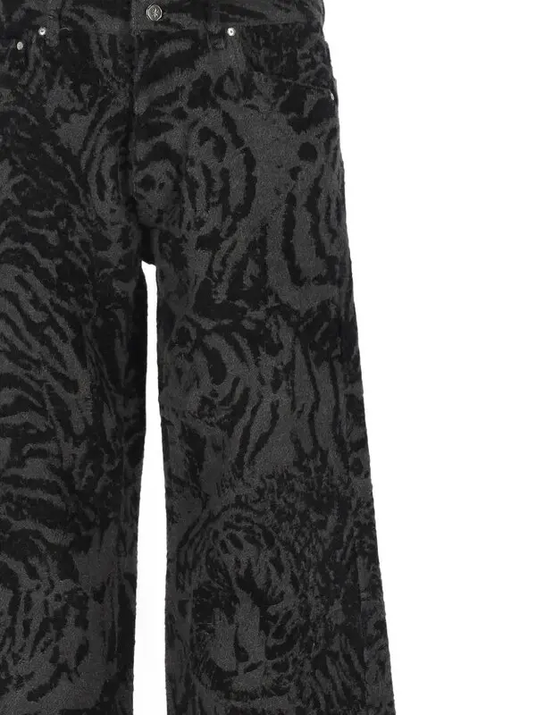 PDF Tiger-pattern Jacquard Jeans