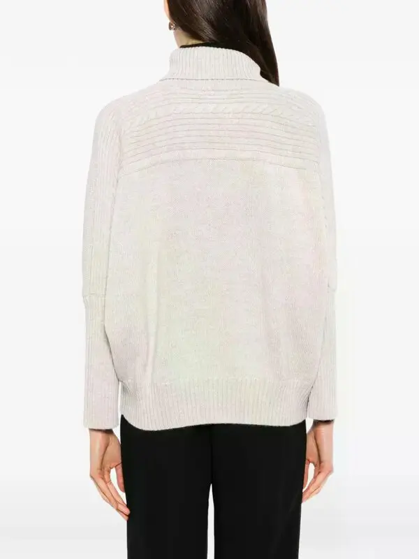COTEMP Button-neck Ribbed-knit Jumper