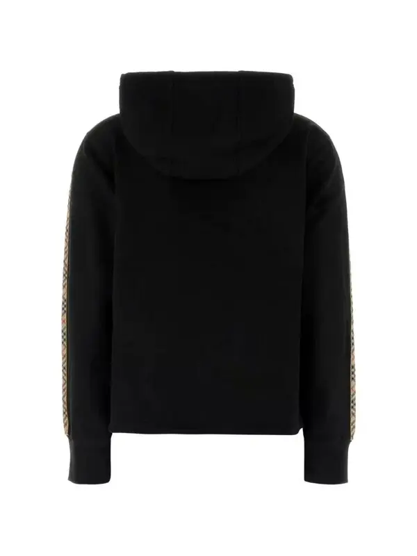 Burberry Check-stripe Zip-up Hoodie