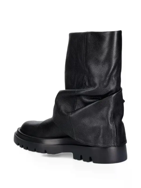 BALDININI Buckle-detail Pebbled Biker Boots