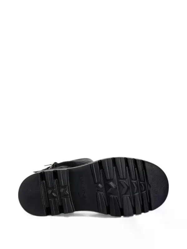 BALDININI Buckle-detail Pebbled Biker Boots